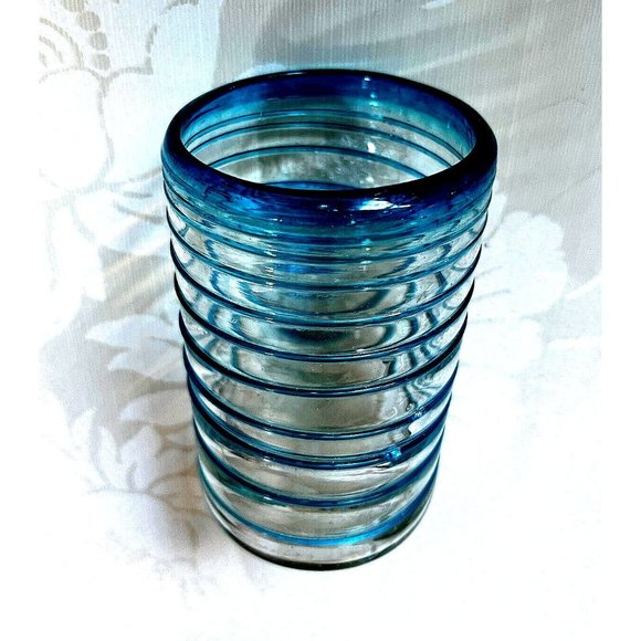 Unbranded | Dining | Mexican Blue Glass Round Drinking Tumbler Cobalt ...